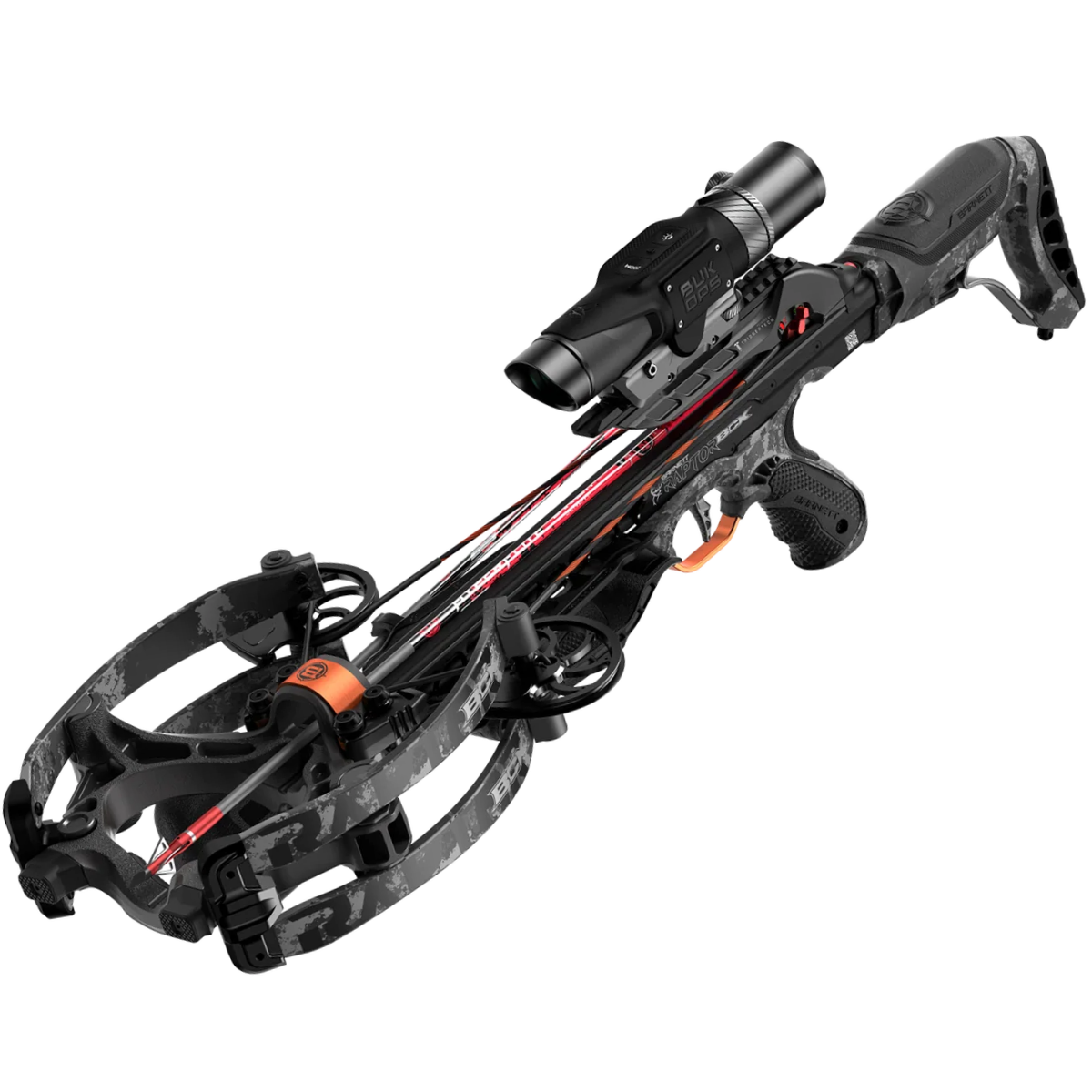 Barnett Hyper Raptor BCX BUK Ops X-Factor Scope Compound Crossbow Pack ...