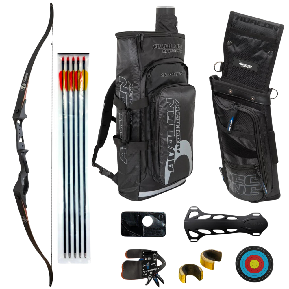 Sanlida Mens Starter Recurve Bow Kit 'Midnight' 35lbs RH — Tactical ...